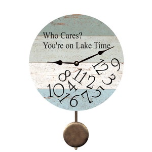 Personalized LAKE TIME Clock- Whatever Lake Time Clock - Etsy