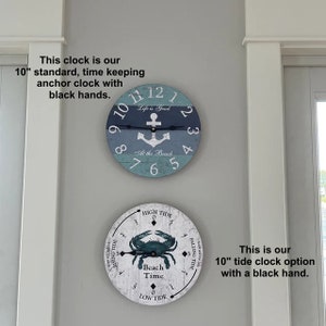 Beach Time Tide Clock- Blue Crab Tide Clock- Personalizable - Etsy
