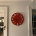 Rustic Red Clock- Barn Red Clock - Etsy