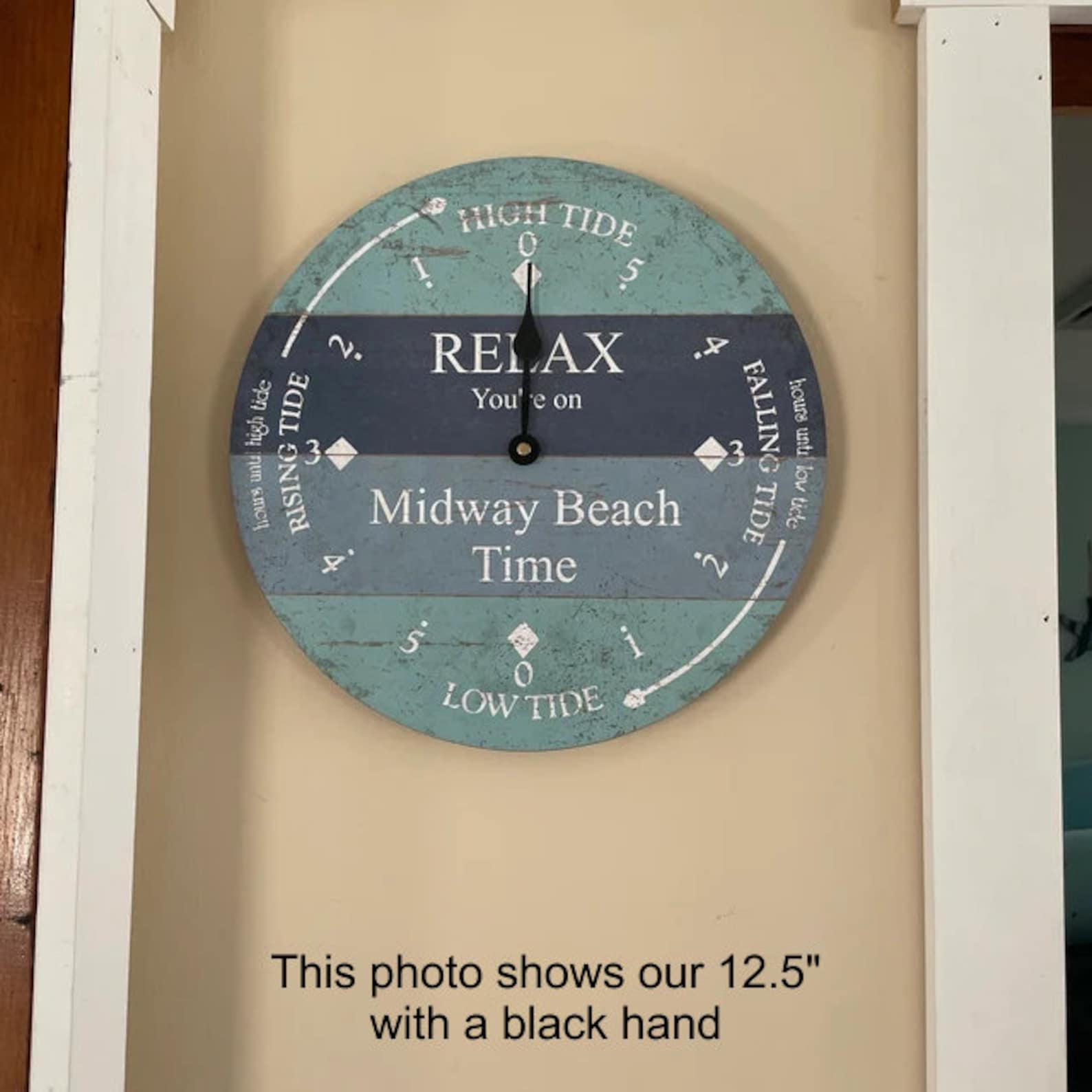 Beach Tide Clock- Personalized Tide Clock - Etsy