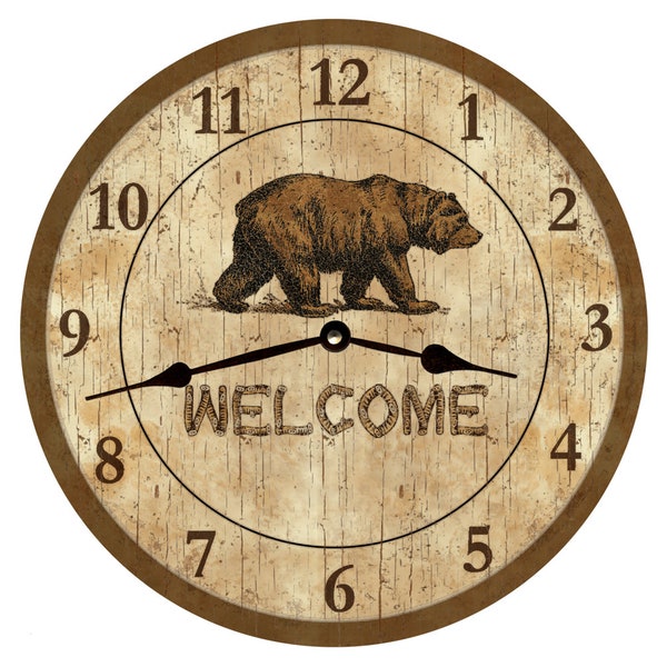 Bear Wall Clock - Etsy