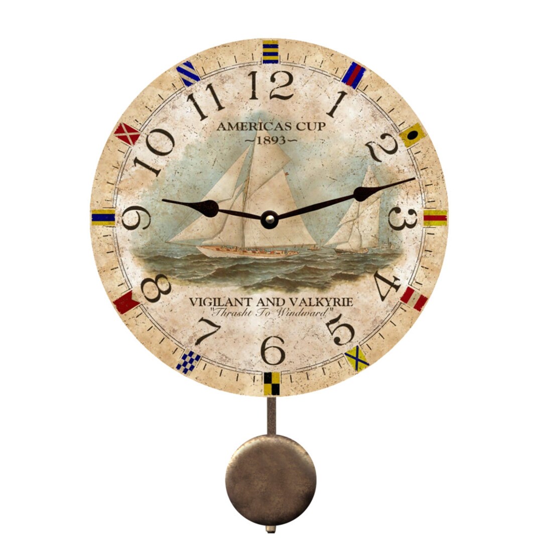 Sailboat Clock With Swinging Pendulum - Etsy