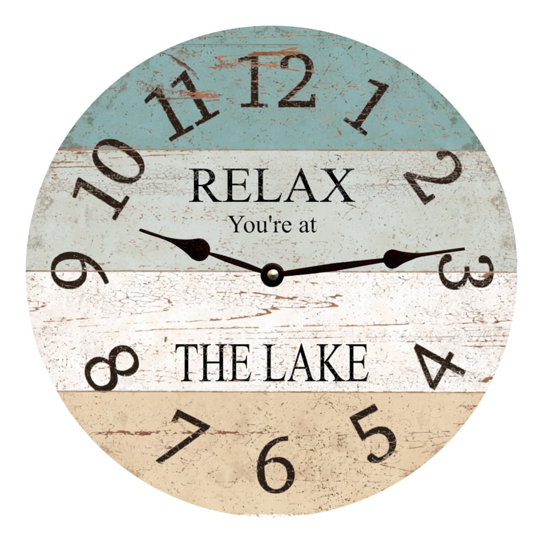 Relax Lake-themed Clock-personalized Lake Clock - Etsy
