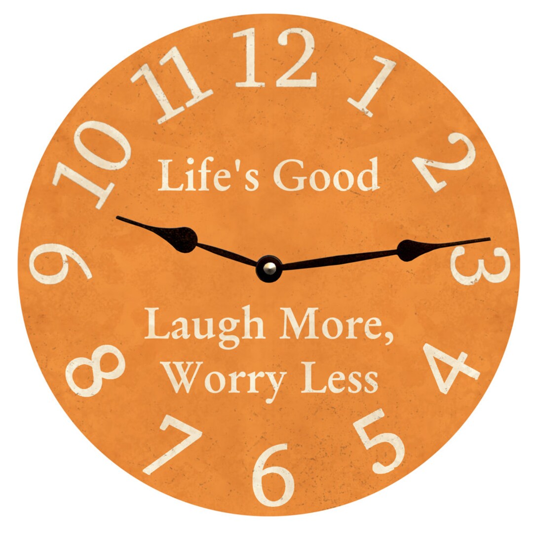 Personalized Orange Clock- Custom Quote Clock- Vibrant Colored Clock - Etsy