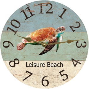 Sea Turtle Clock- Personalized Beach Clock - Etsy
