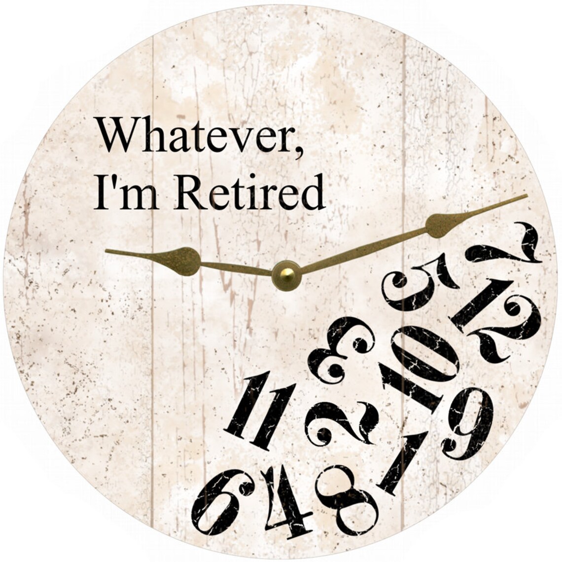 Whatever I'm Retired Clock White Whatever Clock Retired - Etsy