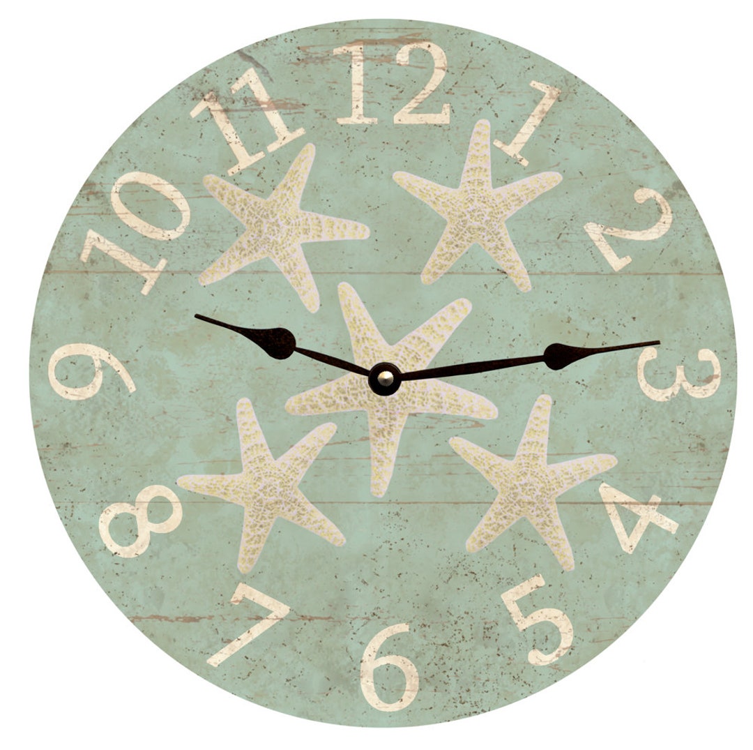 Starfish Wall Clock – Coastal-inspired Timepiece for Beach Decor - Etsy
