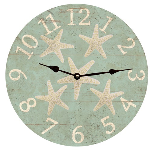 Starfish Clock Starfish Beach Clock | Etsy