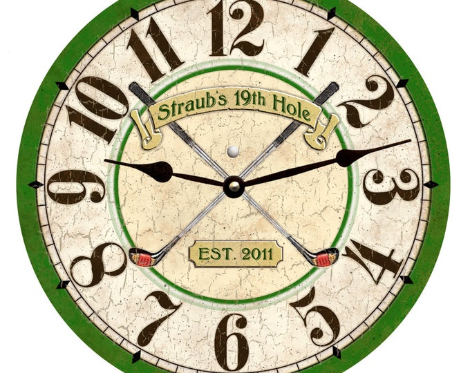 Golf Clock Personalized Golf Clock - Etsy