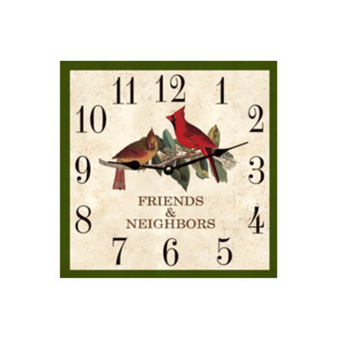 Square Cardinal Clock – Perfect Gift for Bird Enthusiasts - Etsy