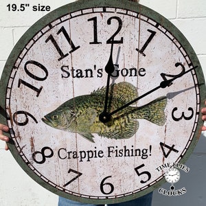 Personalized Gone Crappie Fishing Clock - Etsy