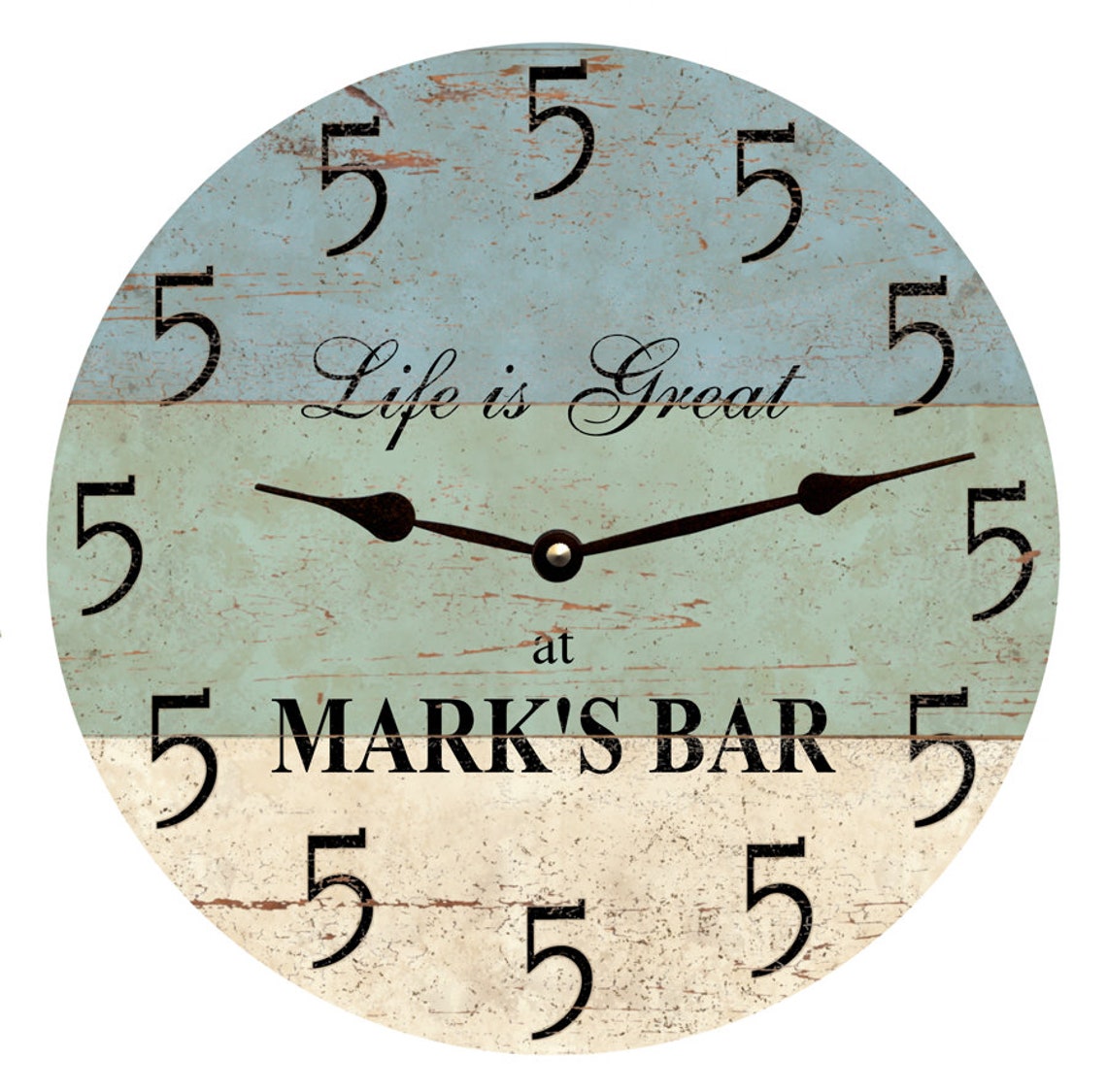 5 O Clock Personalized Beach Clock - Etsy