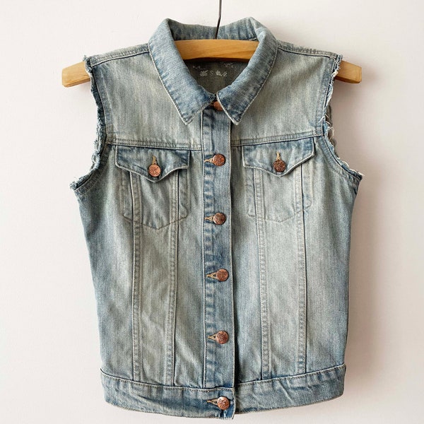 Denim Vest - Etsy