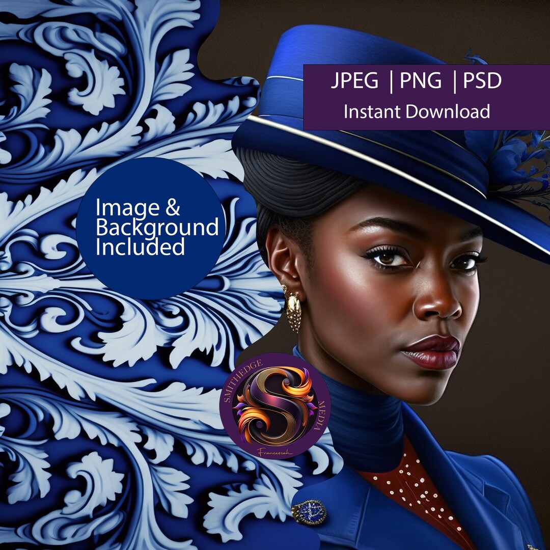 Zeta Phi Beta Art | Finer Woman | Sunday Blue Best | Printable Image ...