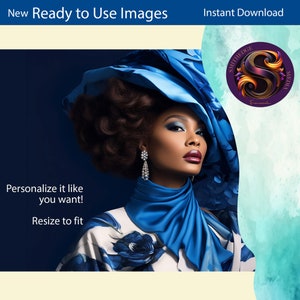 Blue Lady Art Finer Woman Sunday Best 7 Printable Image Mug Prints ...