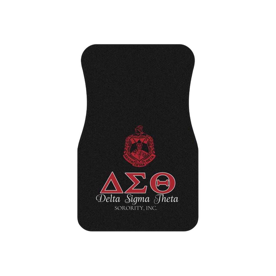 Delta Sigma Theta Car Mats, Sorority Car Accessories, Set of 4 Floor Mats, Greek Life Car Decor ...