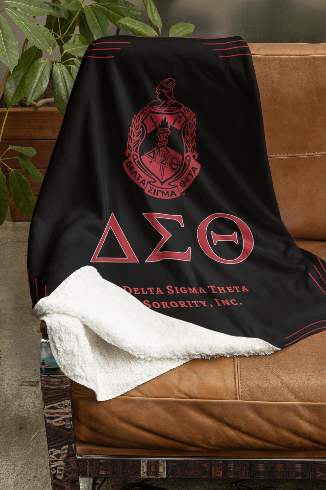 Delta Blanket Soft Fleece | Luxurious Red Throw for Delta Sigma Theta ...