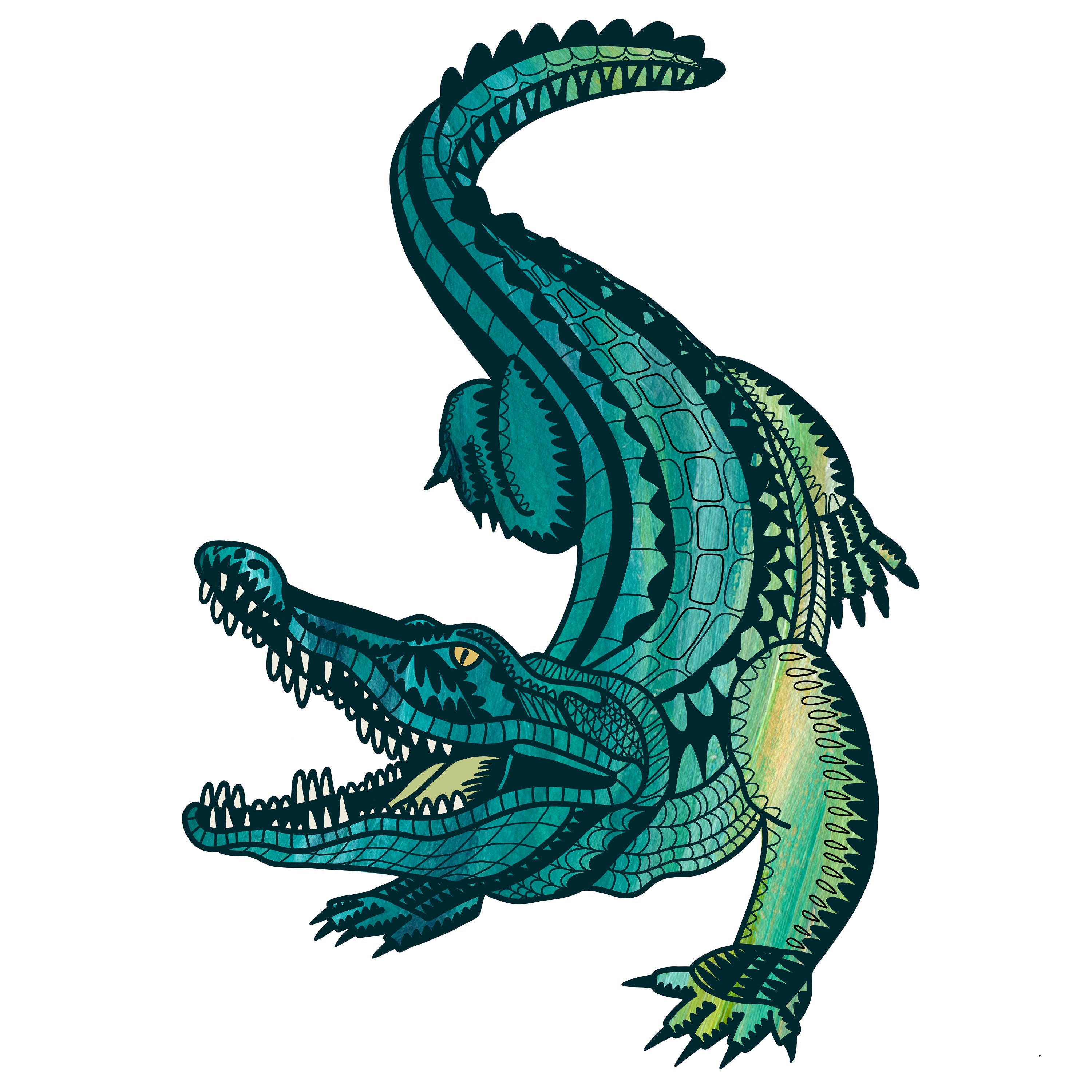 Alligator Vinyl Sticker Gift Laptop Waterbottle Sticker - Etsy
