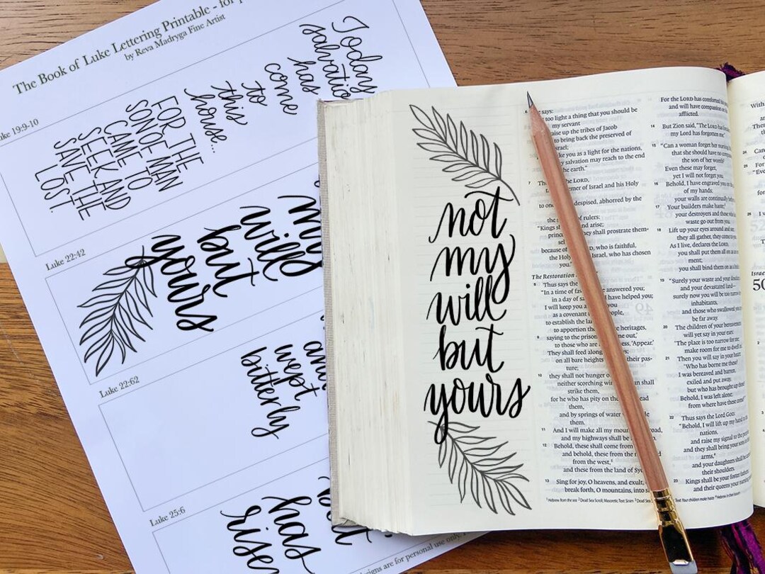 Luke Lettering Template for Bible Journaling Hand Drawn Printable ...