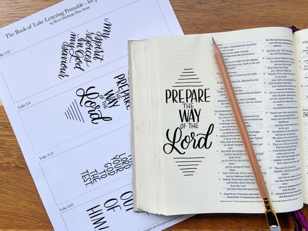 Luke Lettering Template for Bible Journaling Hand Drawn Printable ...