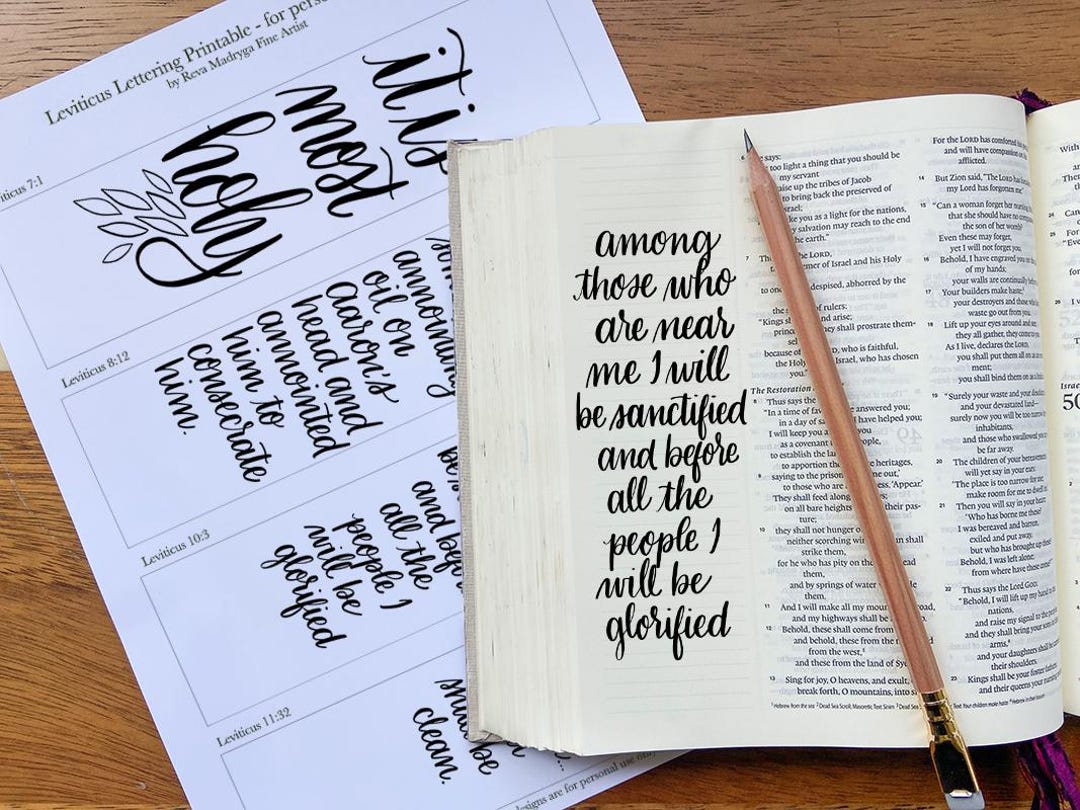Leviticus Lettering Template for Bible Journaling Hand Drawn Printable ...