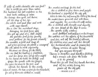 Proverbs 31 Calligraphy - Etsy
