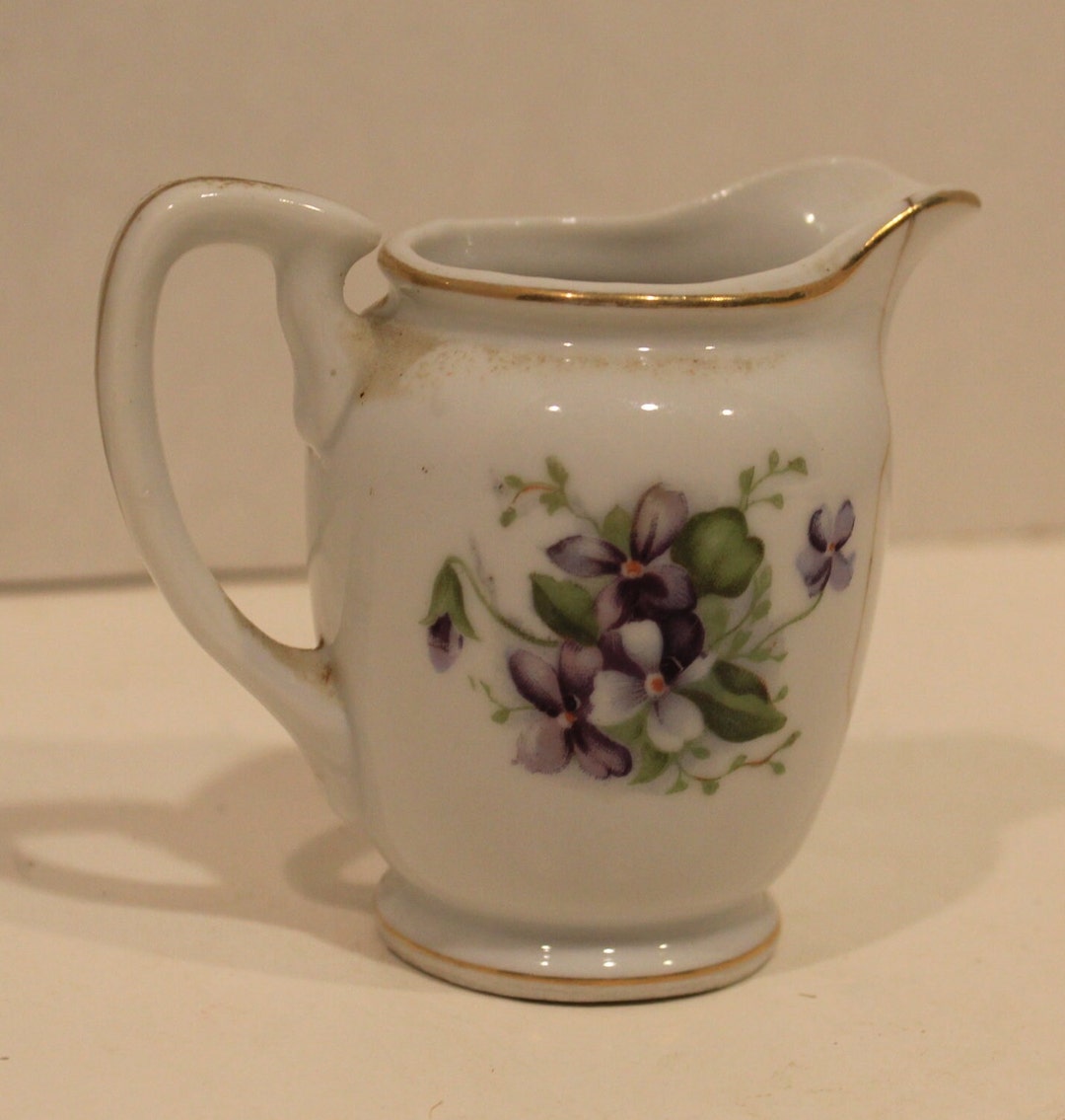 China Pitcher With Violets Hand Painted - Etsy