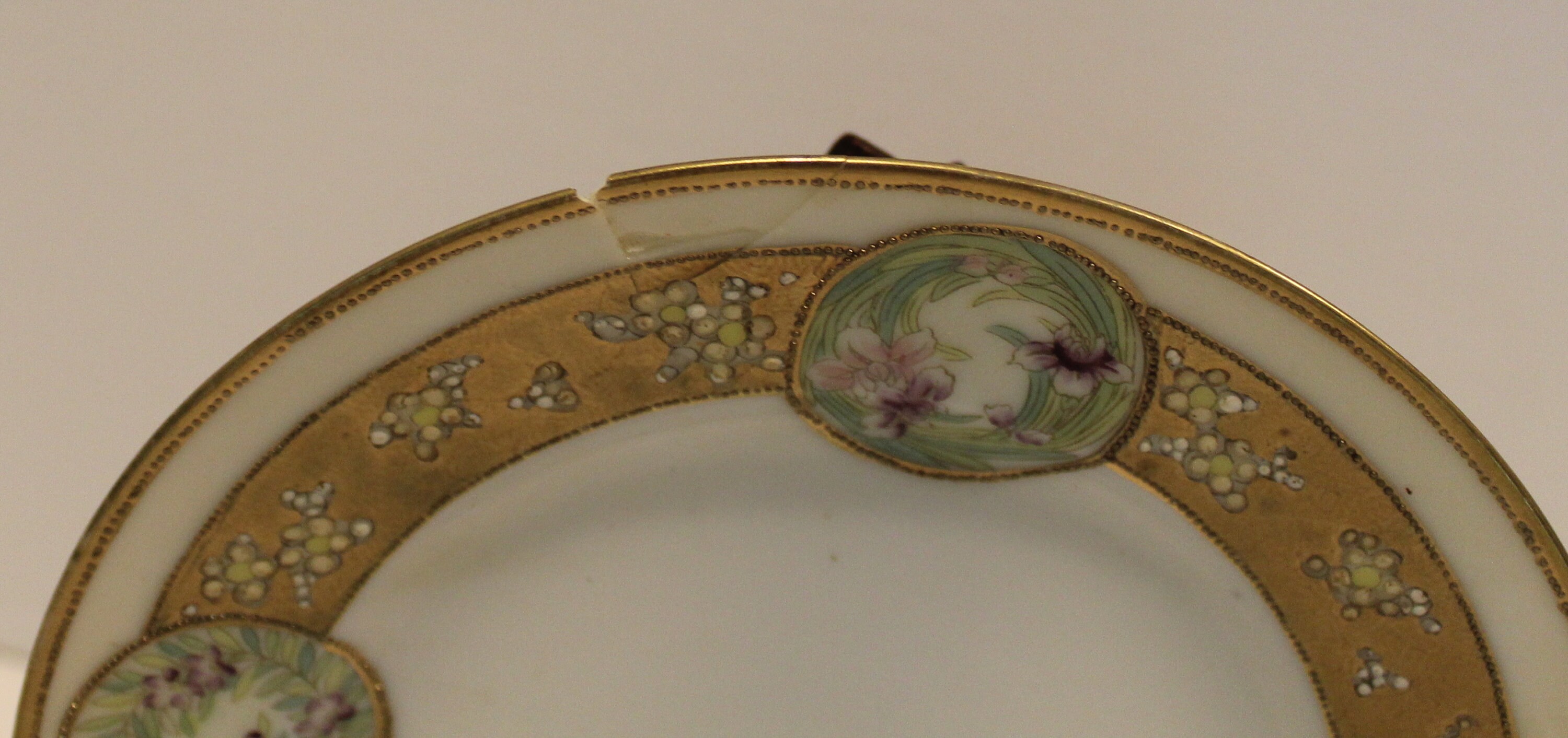 Antique Plate Gold Border Hand-painted - Etsy