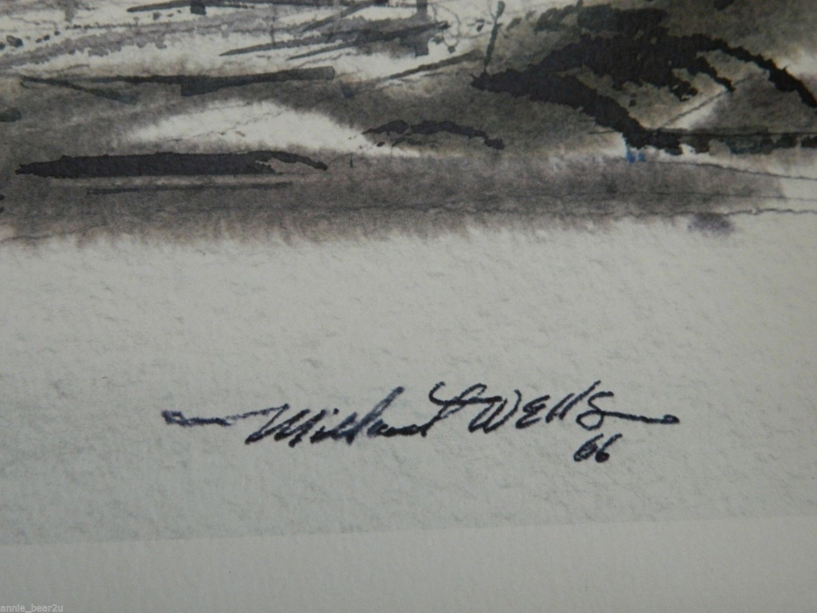 Watercolor Art: Millard Wells-barns and Bridge 1966 - Etsy