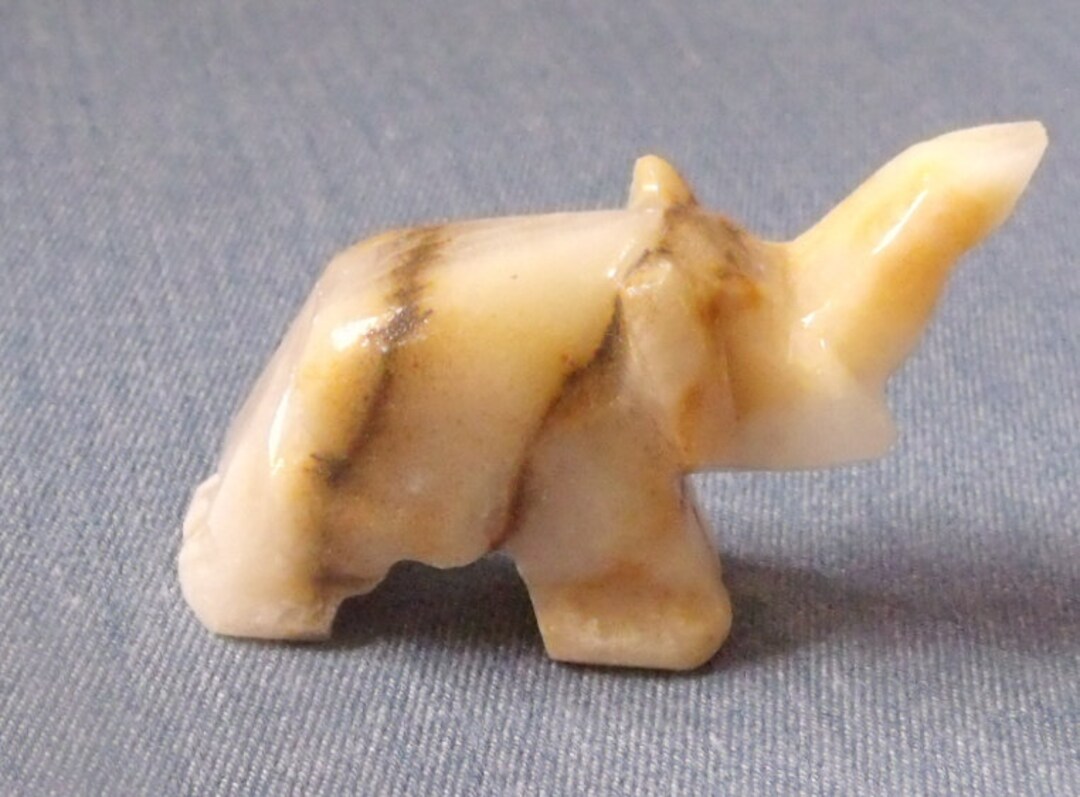 Elephant Miniature in Alabaster - Etsy