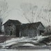 Watercolor Art: Millard Wells-barns and Bridge 1966 - Etsy