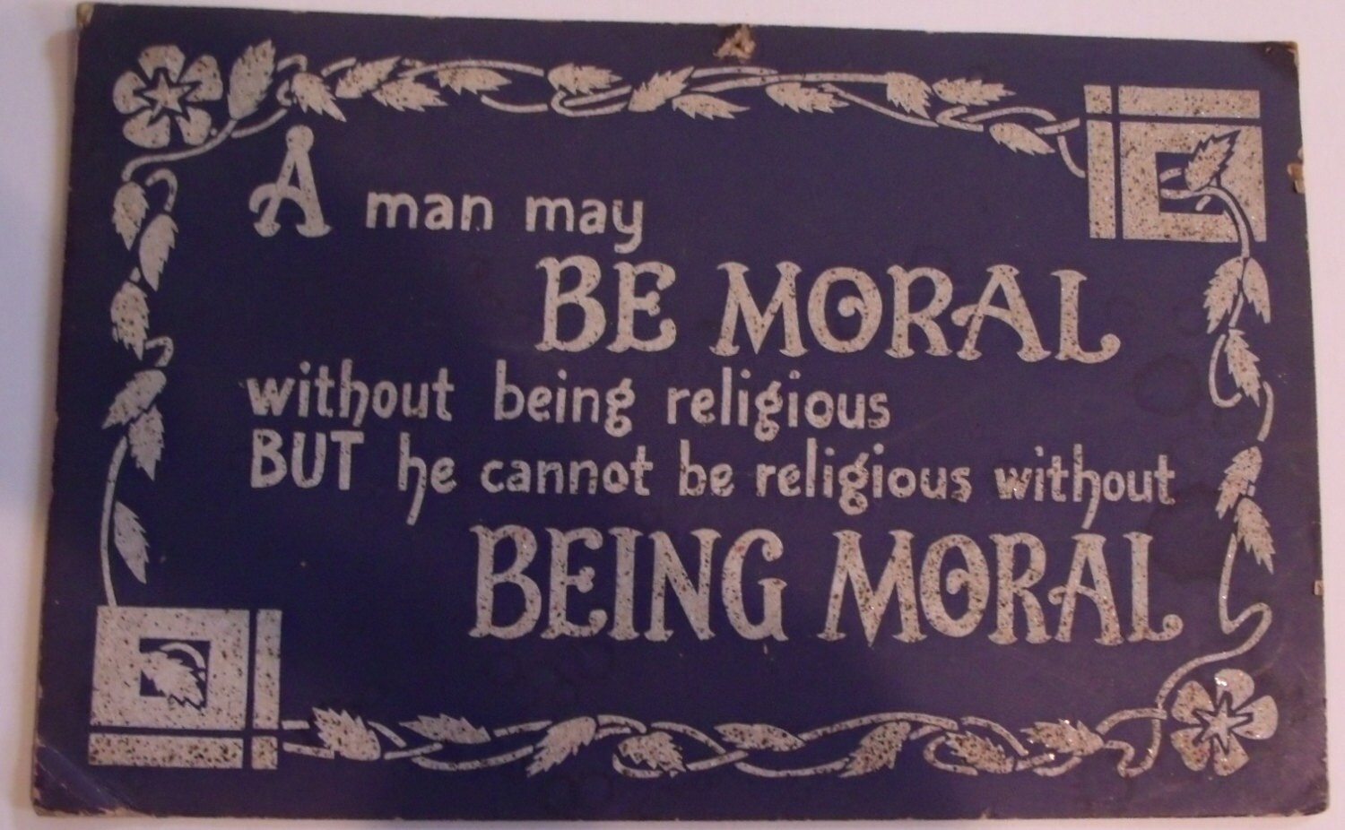 Quotation Be Moral Wall Hanging-free SH - Etsy