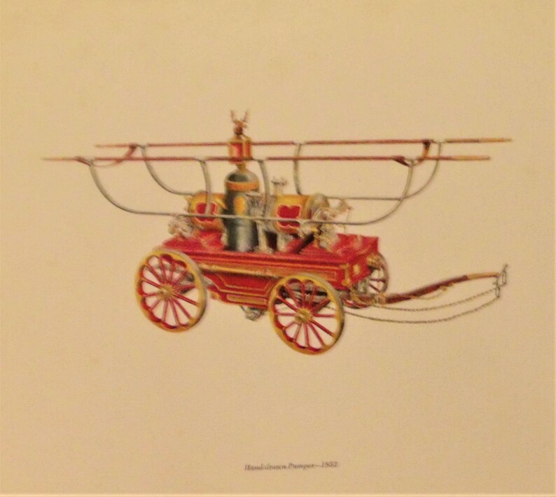 Firetruck Prints-set of 6portfolio of Six Vintage Lithographs - Etsy