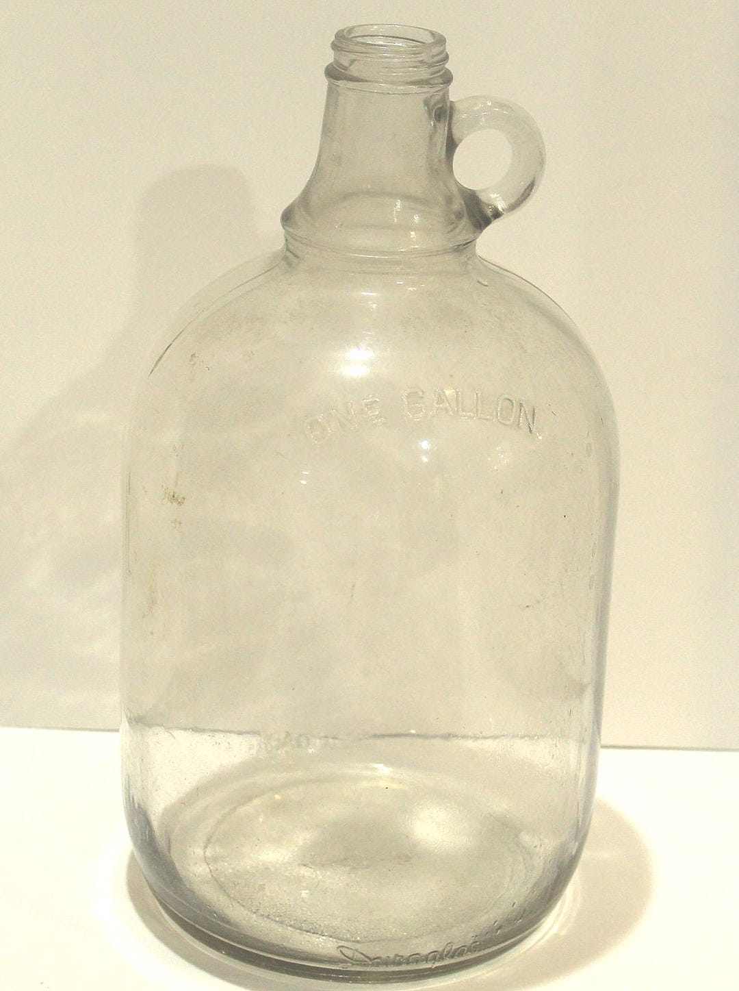 One Gallon Vintage Jug by Duraglass One Finger Handle Clear Glass. - Etsy