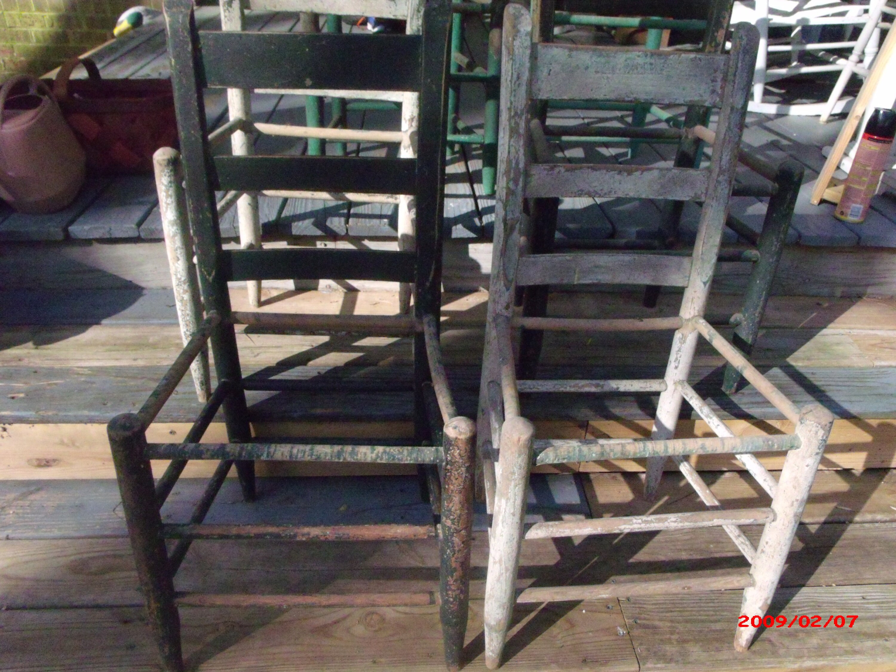 Vintage Farmhouse Weathered Chairs - Etsy