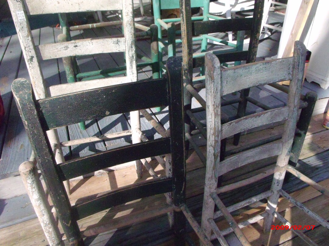 Vintage Farmhouse Weathered Chairs - Etsy