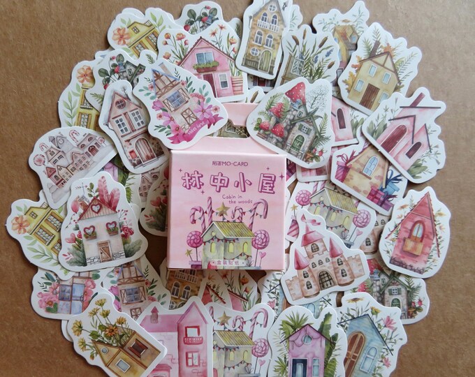 Fairy Tale Cottage House & Castle Stickers, Whimsical House Planner ...