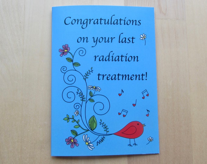 Illustrated Radiation Greeting Card, Cancer Treatment Encouragement ...