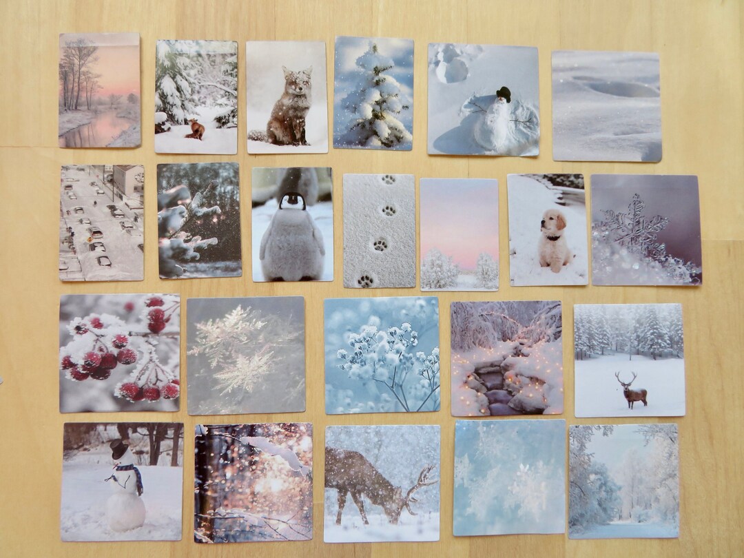 46 Winter Snow Scenery Photo Stickers, Snowy Landscape Art Planner ...