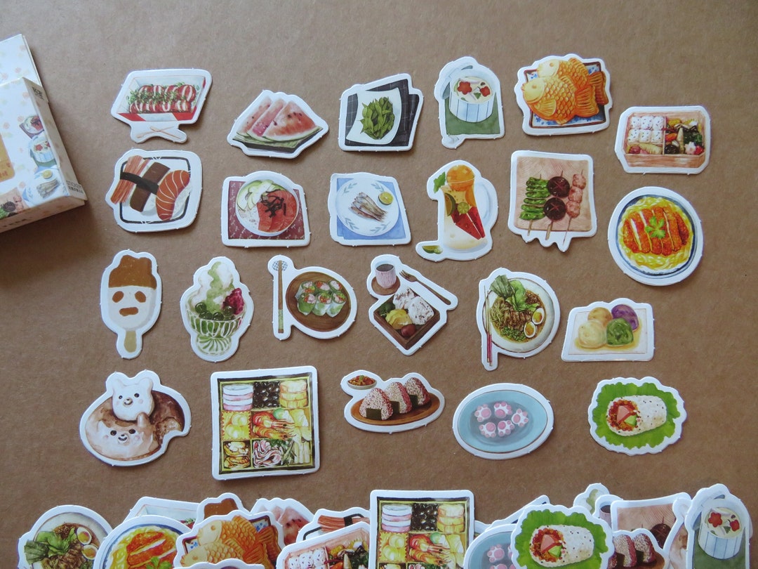 46 Sushi Food Stickers, Food Theme Planner Journal Scrapbooking ...