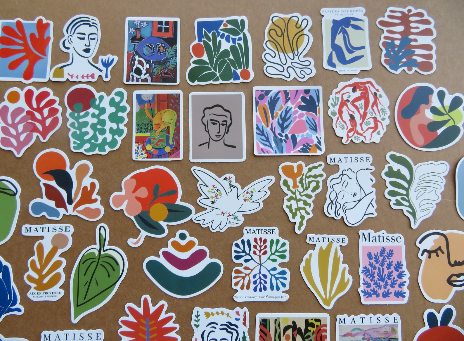 50 Modern Art Stickers, Henri Matisse Art Planner Journal Stickers ...