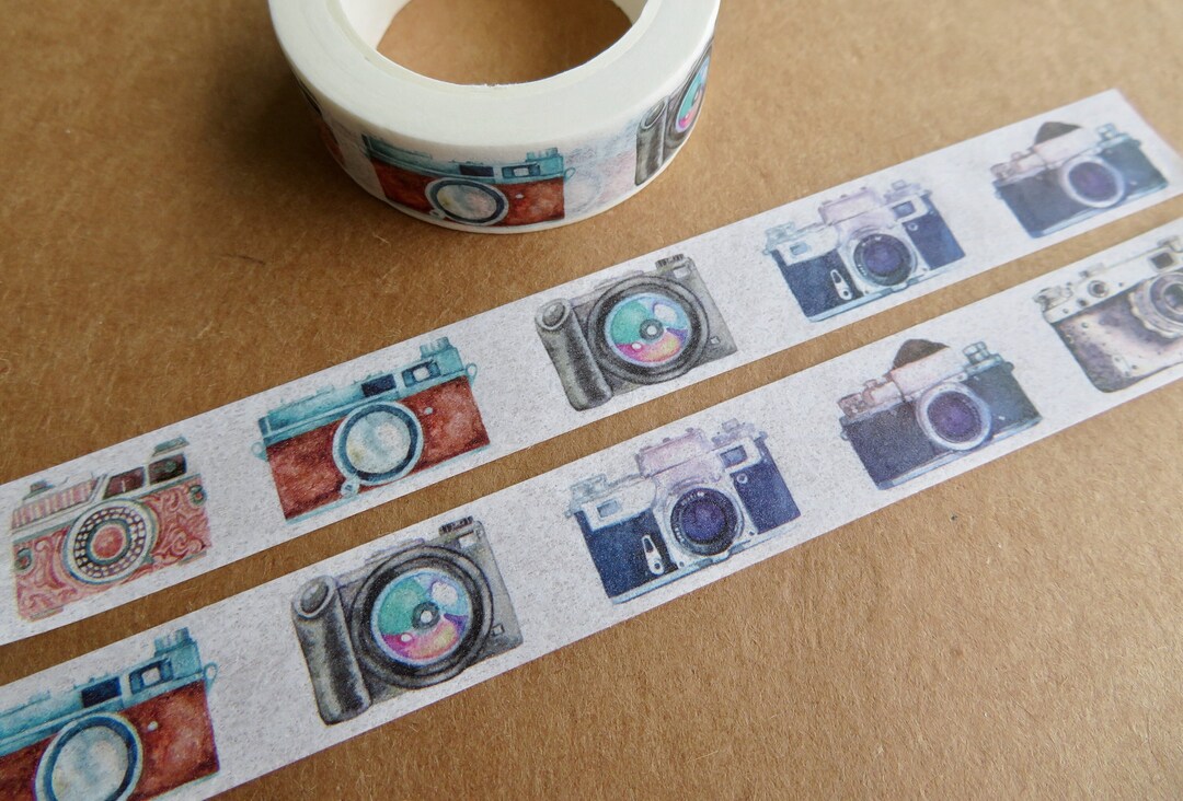 Camera Washi Tape, Vintage Retro Film Washi Tape, Photography Theme ...