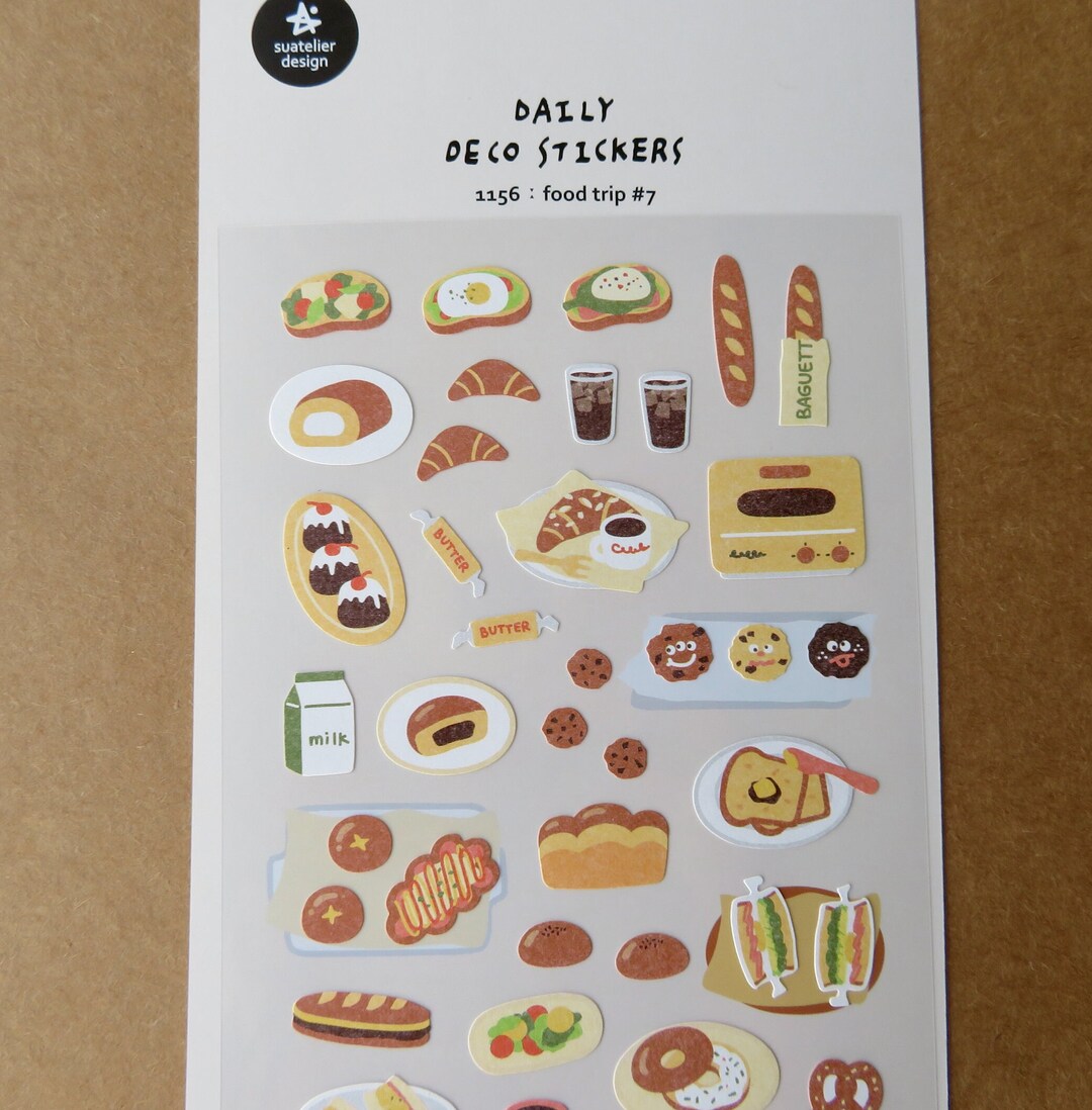 Bread Sandwich Food Stickers, Cooking Planner Scrapbooking Stickers ...