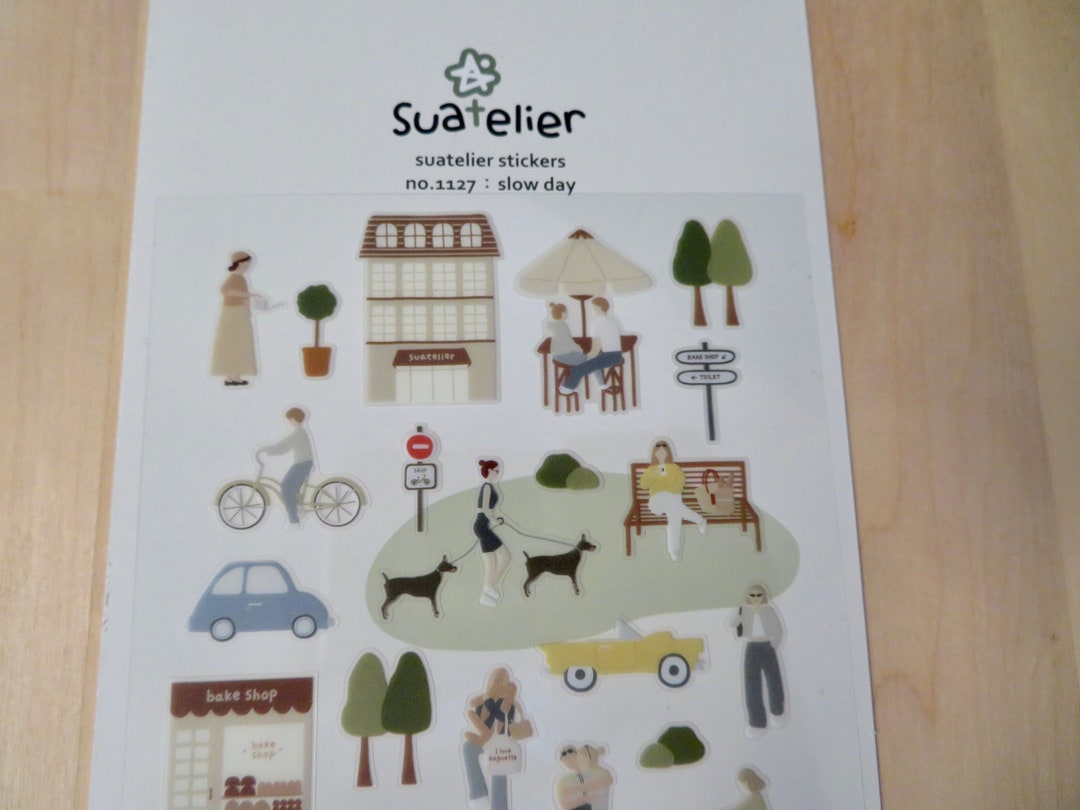 Activity Outdoor Leisure Stickers, Cute People Stickers, Park & Cafe ...