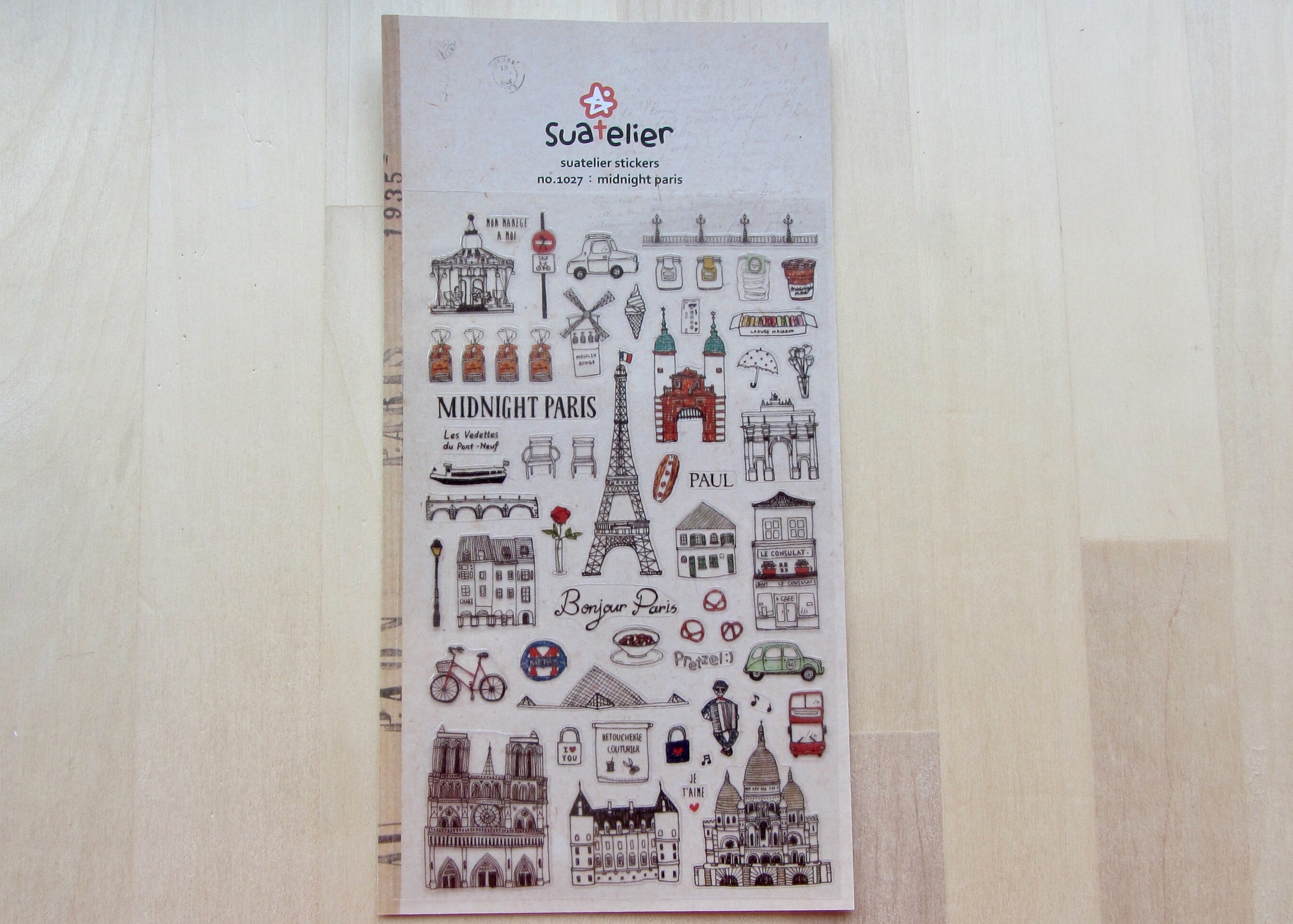 Paris France Stickers, Travel Doodle Stickers, Paris Planner ...