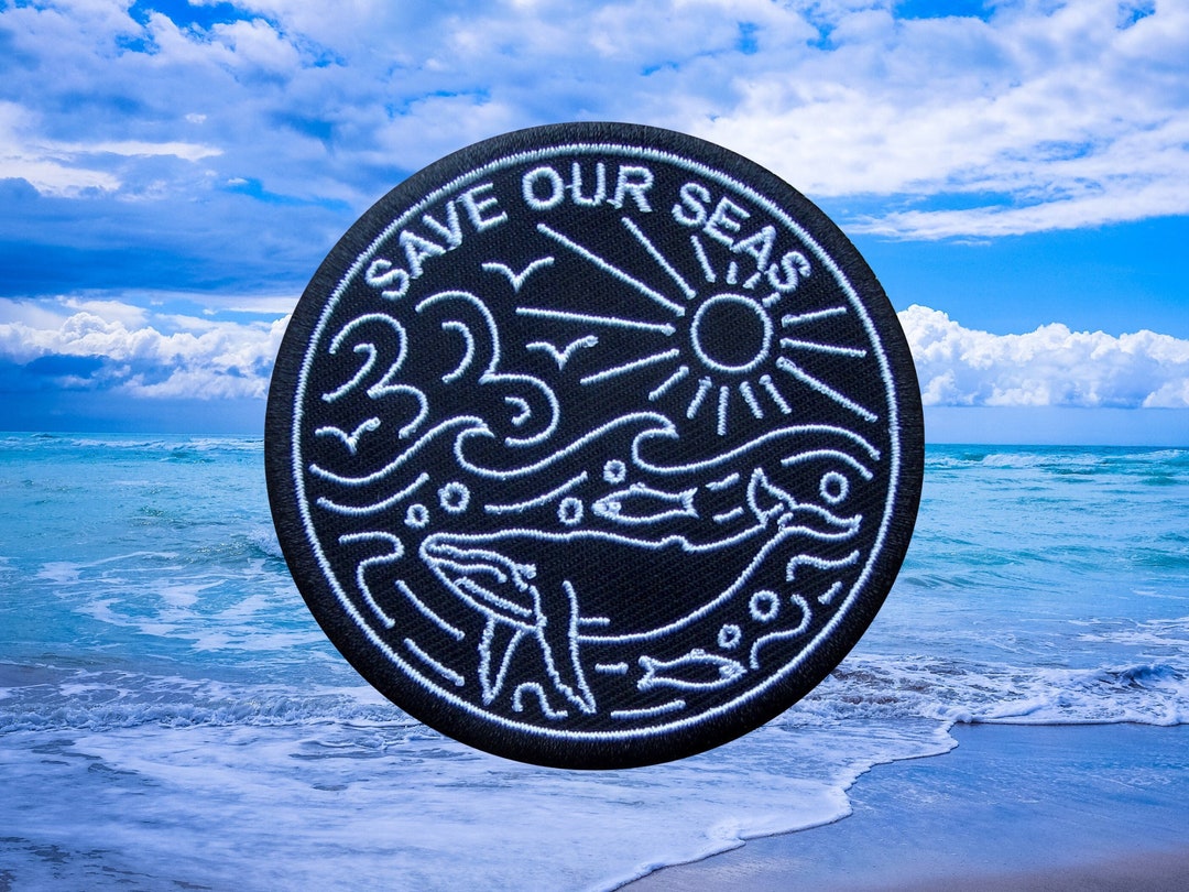 Save Our Seas Ocean Iron on Patch, Marine Conservation Badge ...