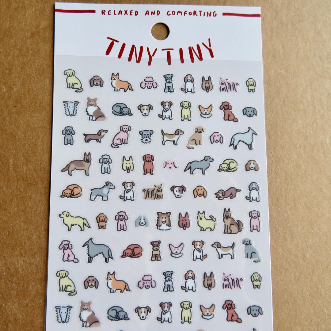 Mind Wave Tiny Dog Stickers, Kawaii Puppy Planner Stickers, Dog Canine ...