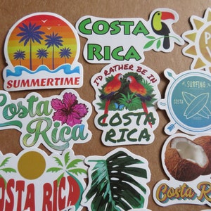 Costa Rica Pura Vida Theme Sticker Pack, Central America Travel ...