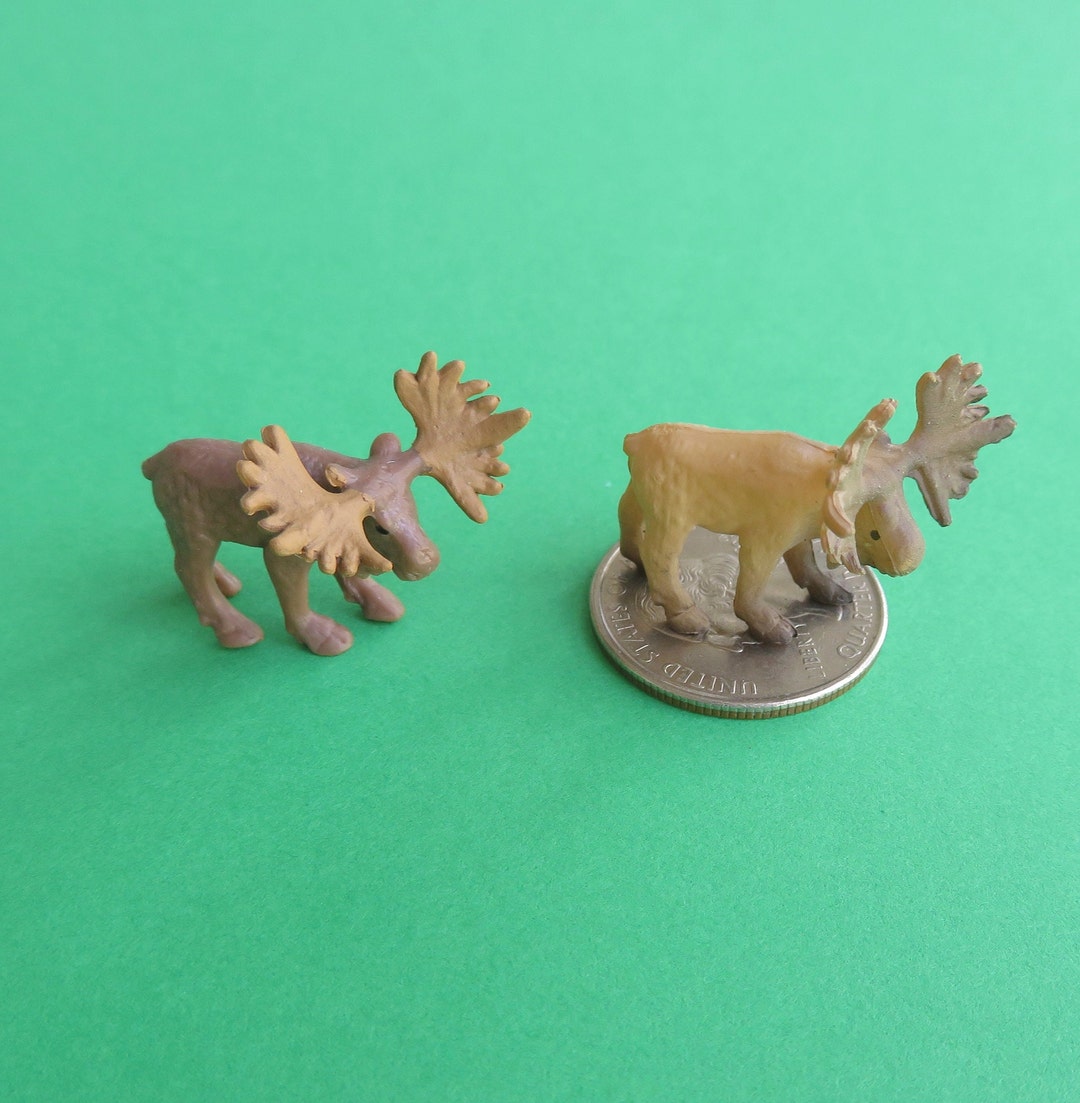 Miniature Wild American Moose Animal - Mini Terrarium Supplies - Teeny ...