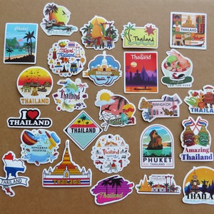 Thailand Theme Sticker Pack, Asia Scrapbooking Journal Planner Stickers ...